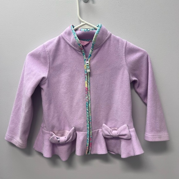 Lilly Pulitzer | Jackets & Coats | Lilly Pulitzer Lilac Fleece With ...